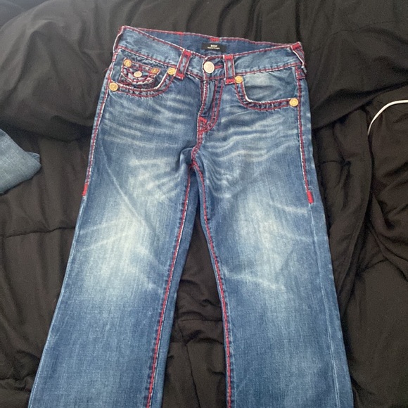 True Religion | Jeans | True Religion Ricky Red Stitch Size 28 | Poshmark